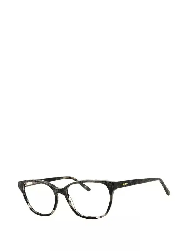 Bebe Lace-print Rectangle-frame Glasses - Grey
