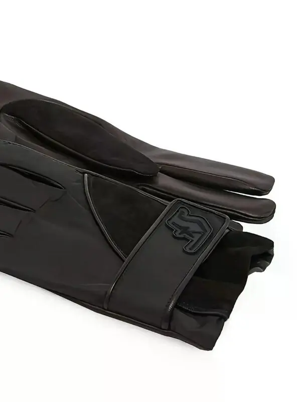 FERRAGAMO Logo-patch Panelled Gloves