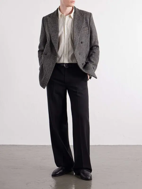 A KIND OF GUISE Double-breasted Virgin Wool-tweed Blazer