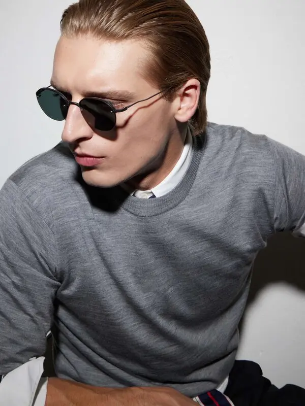 Thom Browne Round-frame Titanium Sunglasses