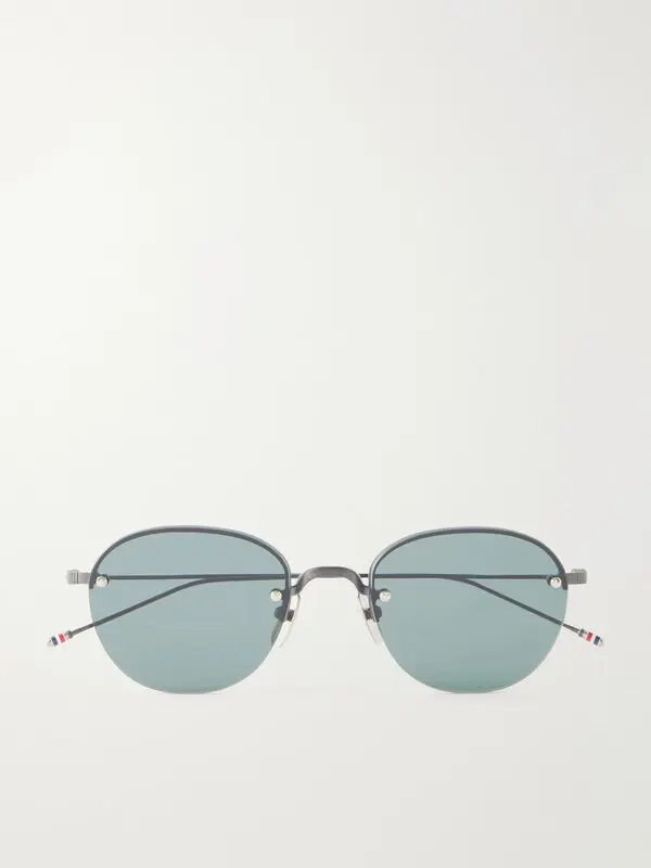 Thom Browne Round-frame Titanium Sunglasses - Gray