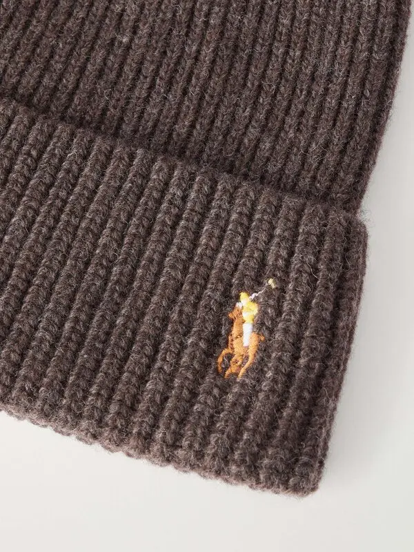 Polo Ralph Lauren Logo-embroidered Wool-blend Beanie