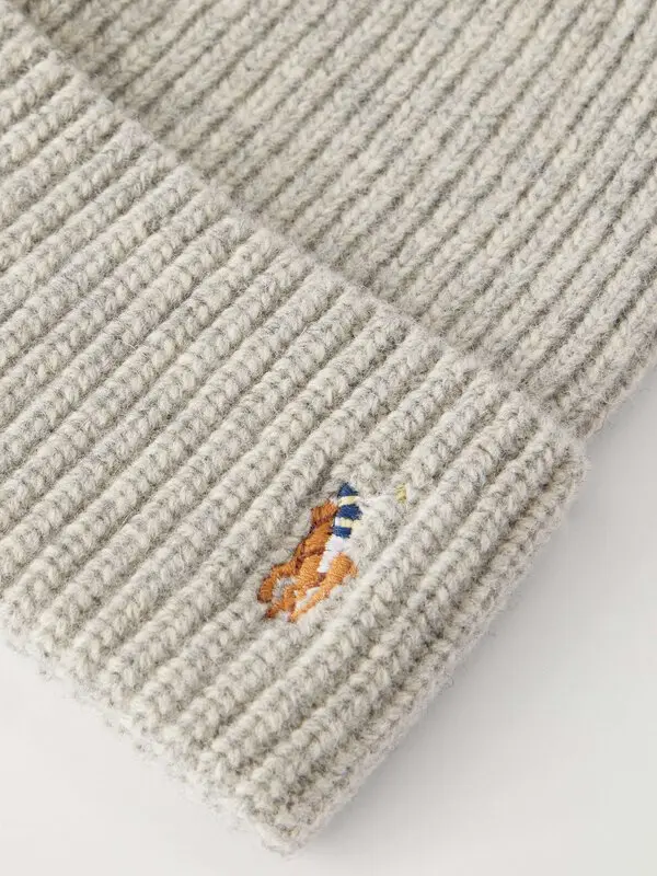 Polo Ralph Lauren Logo-embroidered Wool-blend Beanie