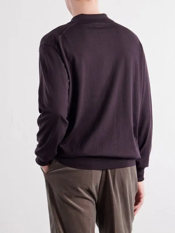 KAPTAIN SUNSHINE Wool And Cotton-blend Polo Shirt