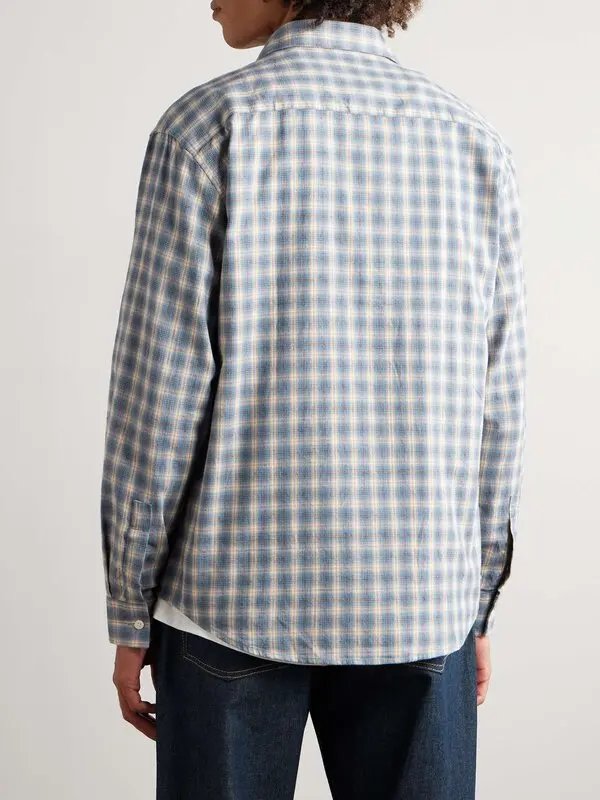 Nn07 Deon 5465 Checked Organic Cotton-flannel Shirt
