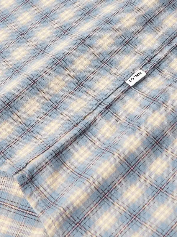 Nn07 Deon 5465 Checked Organic Cotton-flannel Shirt