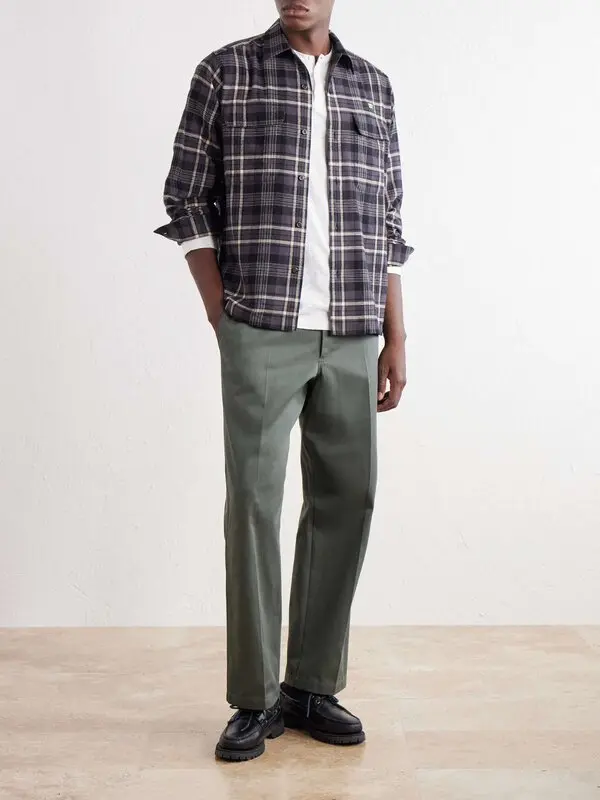 HUMAN MADE Camp-collar Checked Cotton-flannel Shirt