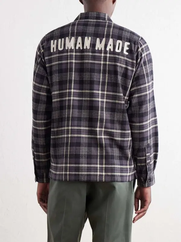 HUMAN MADE Camp-collar Checked Cotton-flannel Shirt