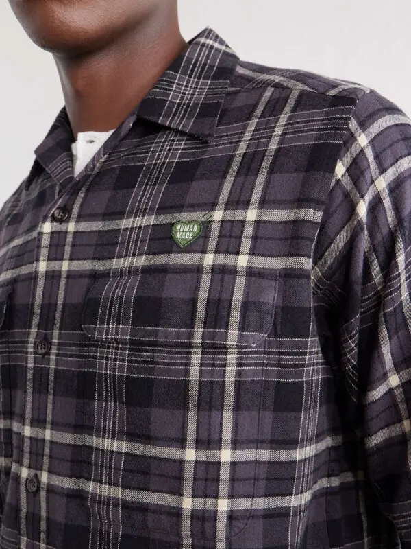 HUMAN MADE Camp-collar Checked Cotton-flannel Shirt