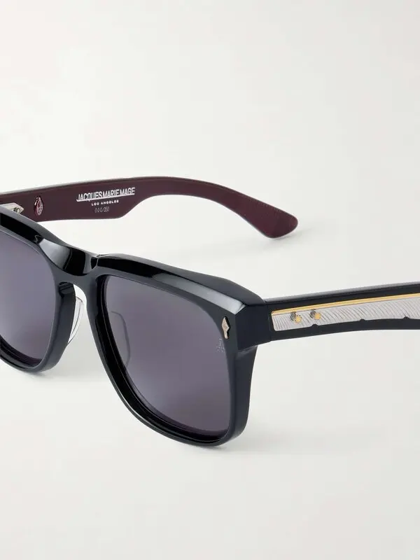 JACQUES MARIE MAGE Wesley Square-frame Acetate Sunglasses