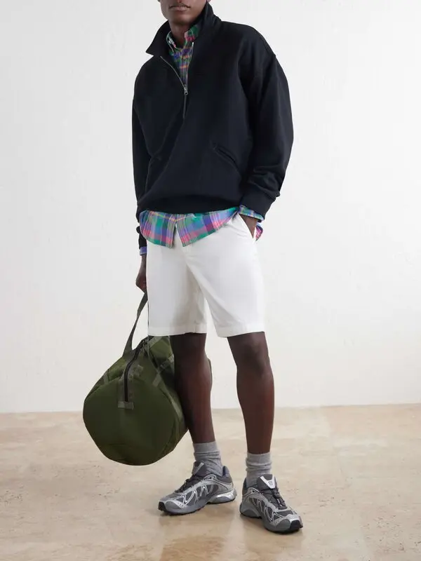 Polo Ralph Lauren Mlb Embroidered Cotton-jersey Half-zip Sweatshirt