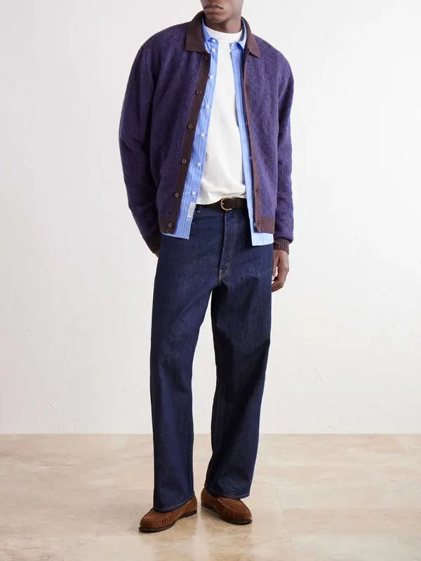 Nn07 Thor 60004 Checked Wool-blend Cardigan