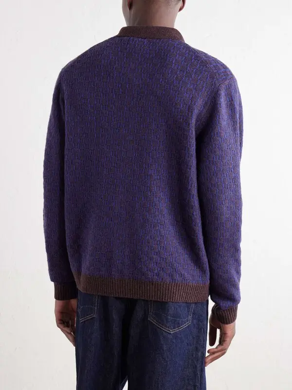 Nn07 Thor 60004 Checked Wool-blend Cardigan