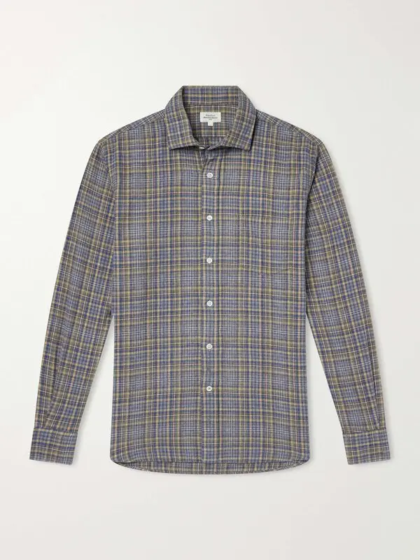 Hartford Paul Checked Cotton-flannel Shirt