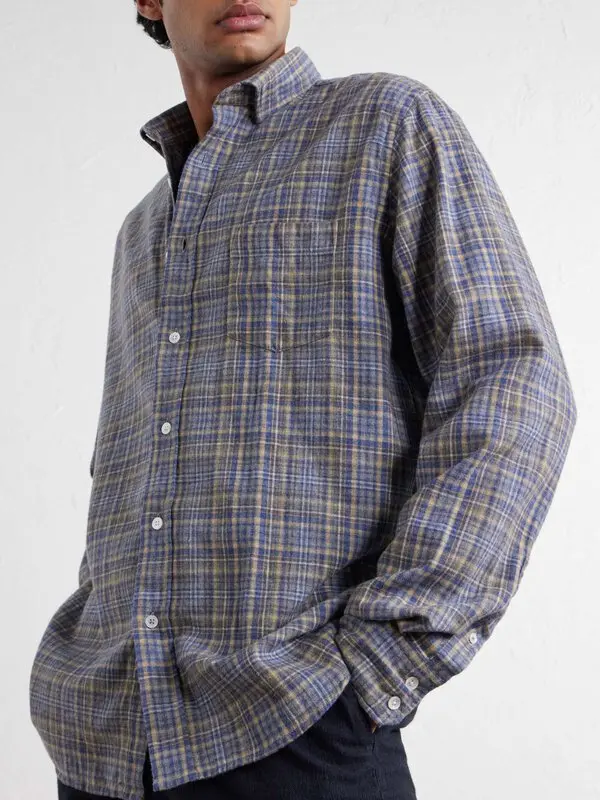 Hartford Paul Checked Cotton-flannel Shirt
