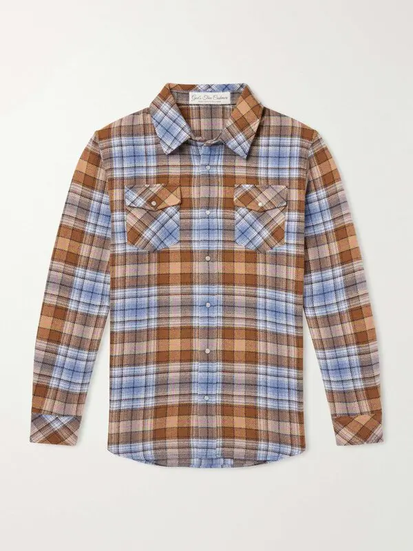 GOD'S TRUE CASHMERE Nomad Checked Cashmere Shirt