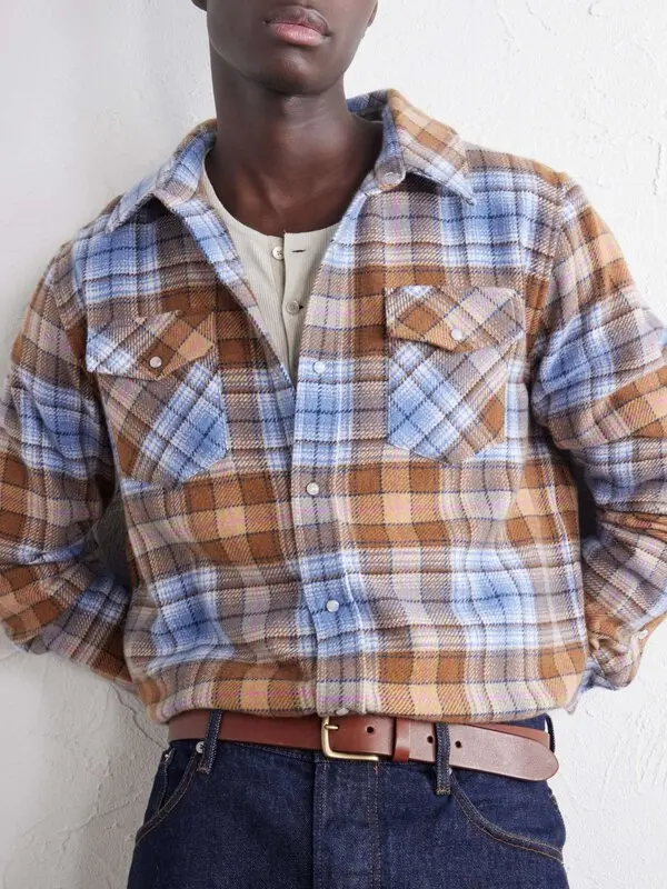 GOD'S TRUE CASHMERE Nomad Checked Cashmere Shirt