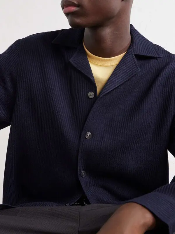 Hartford Wool And Cashmere-blend Polo Cardigan