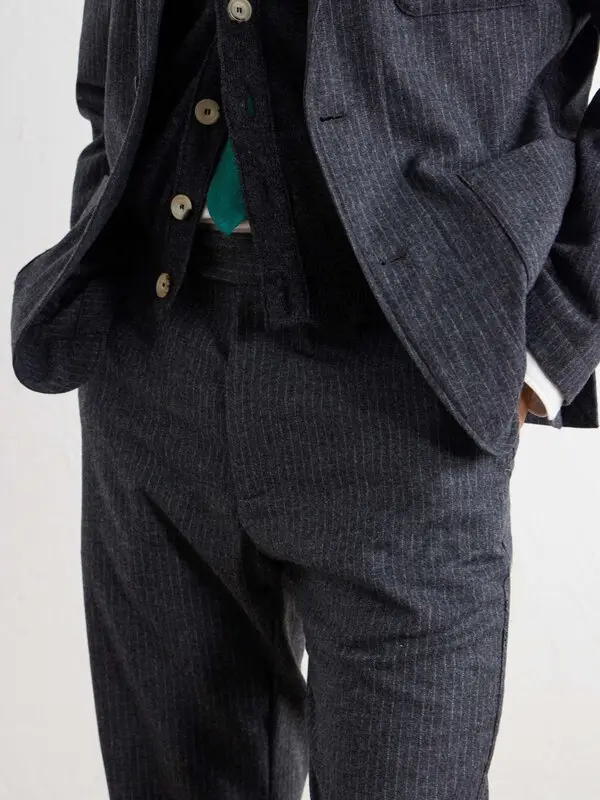 Hartford Taylor Tapered Pinstriped Wool-blend Trousers