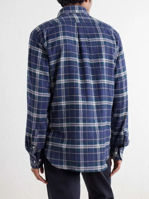 Hartford Checked Cotton-flannel Shirt