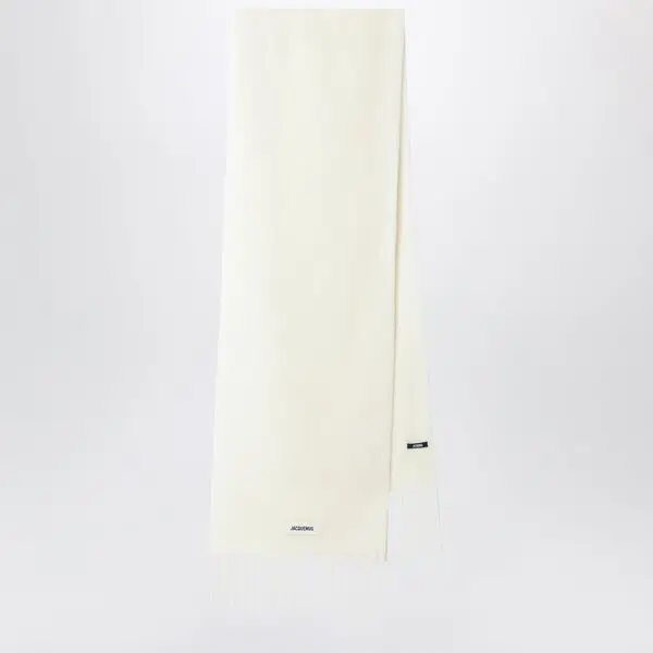 Jacquemus Ivory Mohair And Alpaca Carro Scarf - White