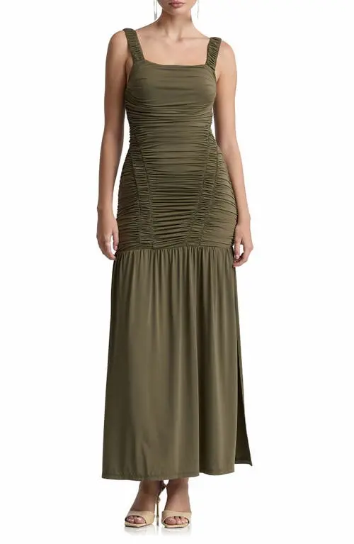 Avec Les Filles Shirred Dress