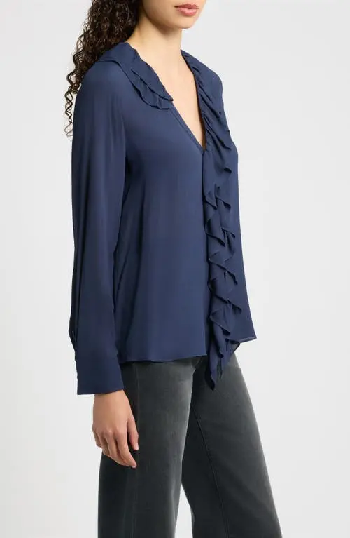 EMME Dancing Ruffle V-neck Top