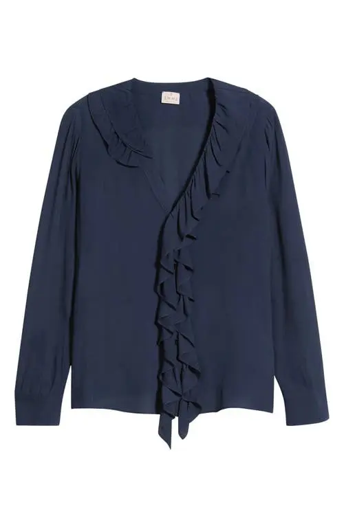EMME Dancing Ruffle V-neck Top