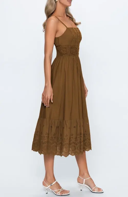 Cupshe Eyelet Sleeveless Midi Dress