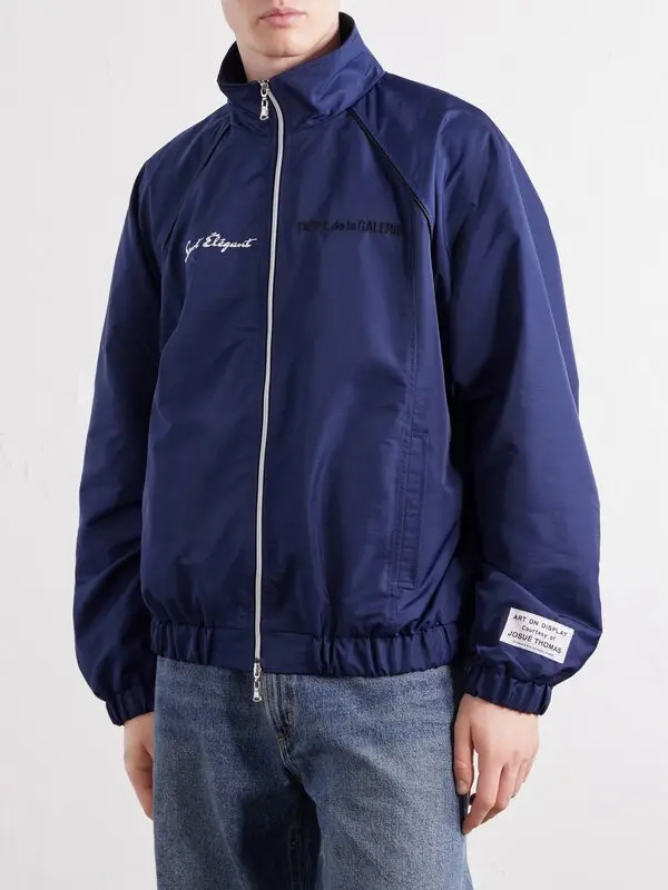 GALLERY DEPT. Logo-embroidered Shell Jacket - Blue