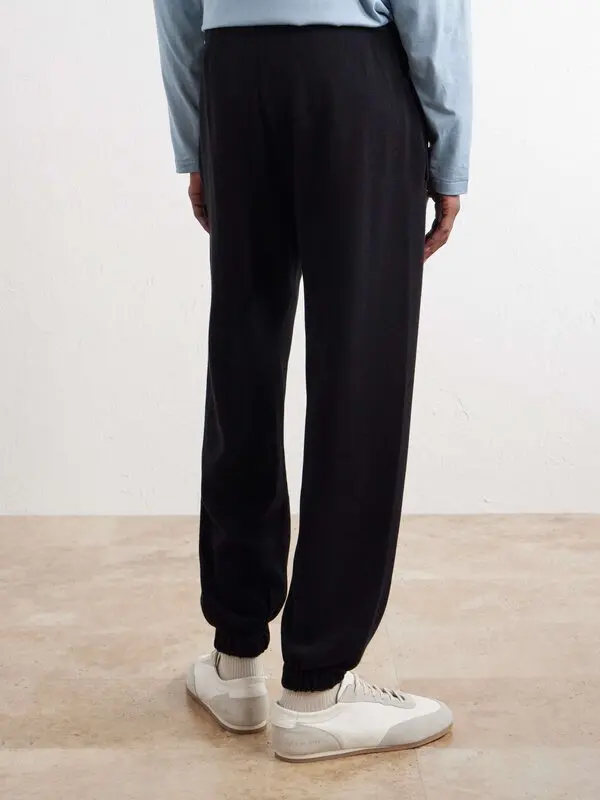 GHIAIA Tapered Ribbed Cotton Sweatpants