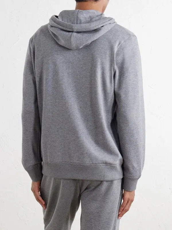 Canali Hooded Cotton-blend Jersey Sweatshirt