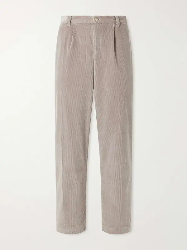 Frescobol Carioca Aldo Straight-leg Cotton-blend Corduroy Trousers