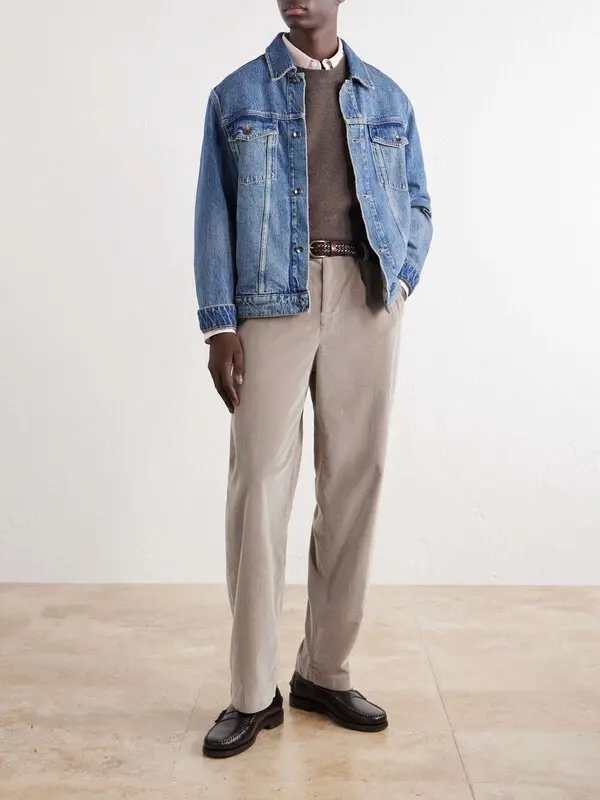 Frescobol Carioca Aldo Straight-leg Cotton-blend Corduroy Trousers