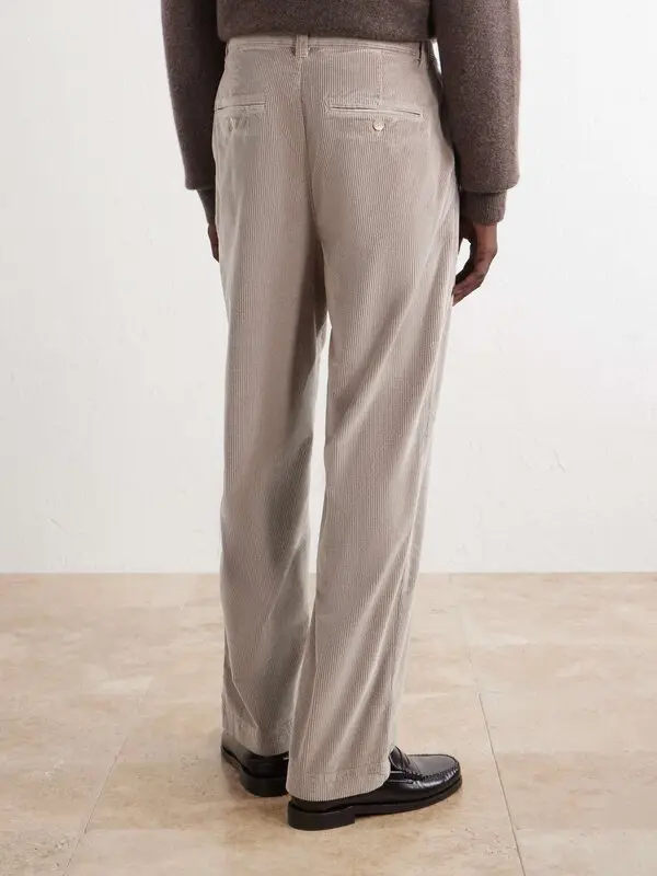Frescobol Carioca Aldo Straight-leg Cotton-blend Corduroy Trousers