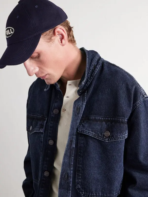 FULLCOUNT Logo-appliquéd Wool-blend Cap