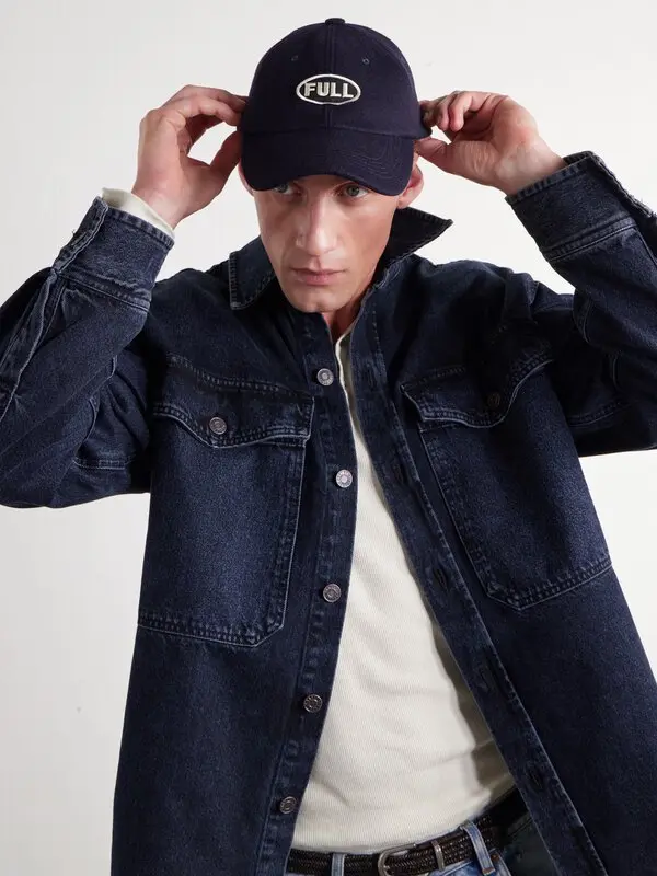 FULLCOUNT Logo-appliquéd Wool-blend Cap