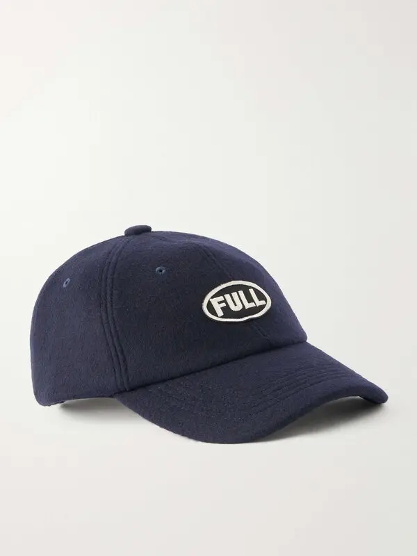 FULLCOUNT Logo-appliquéd Wool-blend Cap - Navy