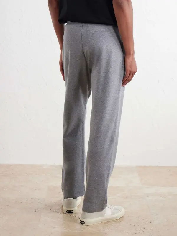 Canali Straight-leg Cotton-blend Jersey Sweatpants