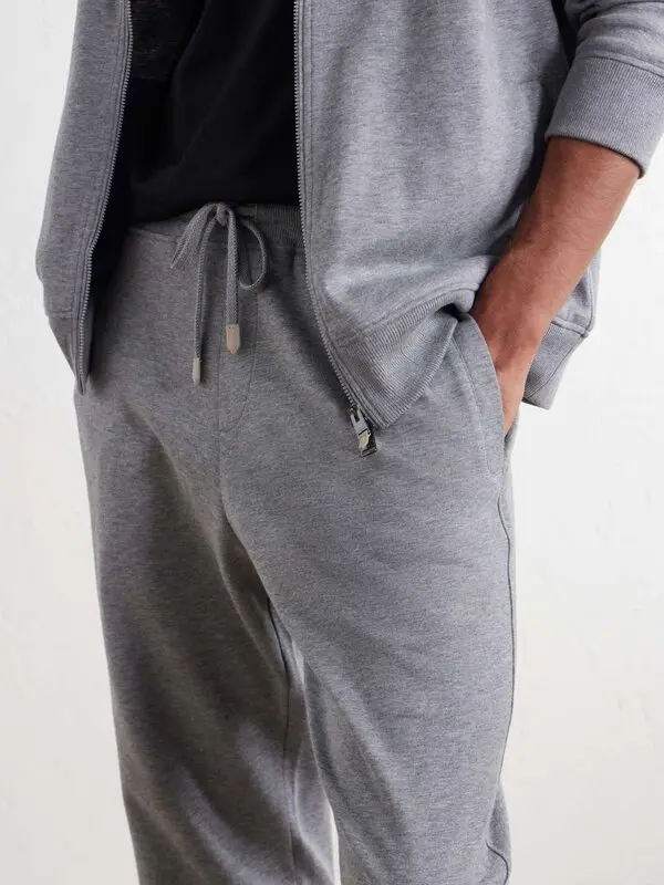 Canali Straight-leg Cotton-blend Jersey Sweatpants
