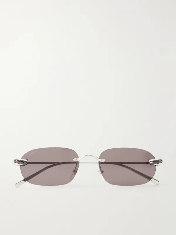 Cartier Trinity De Square-frame -tone Sunglasses - Silver