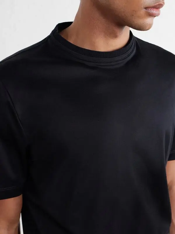 Canali Cotton-jersey T-shirt - Black