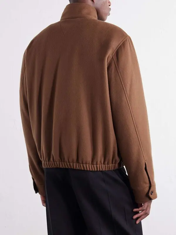 Bottega Veneta Brushed Wool And Cashmere-blend Blouson Jacket