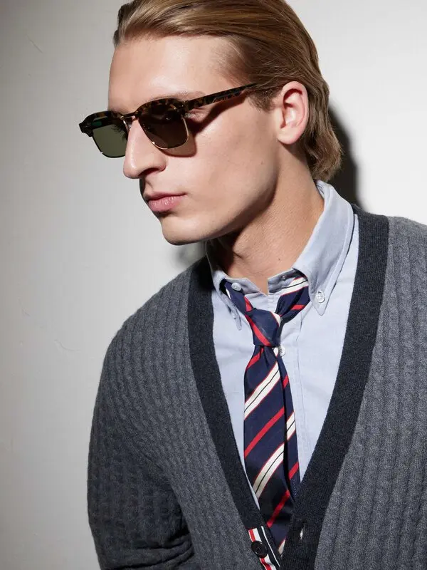Thom Browne D-frame Acetate And Gold-plated Titanium Sunglasses