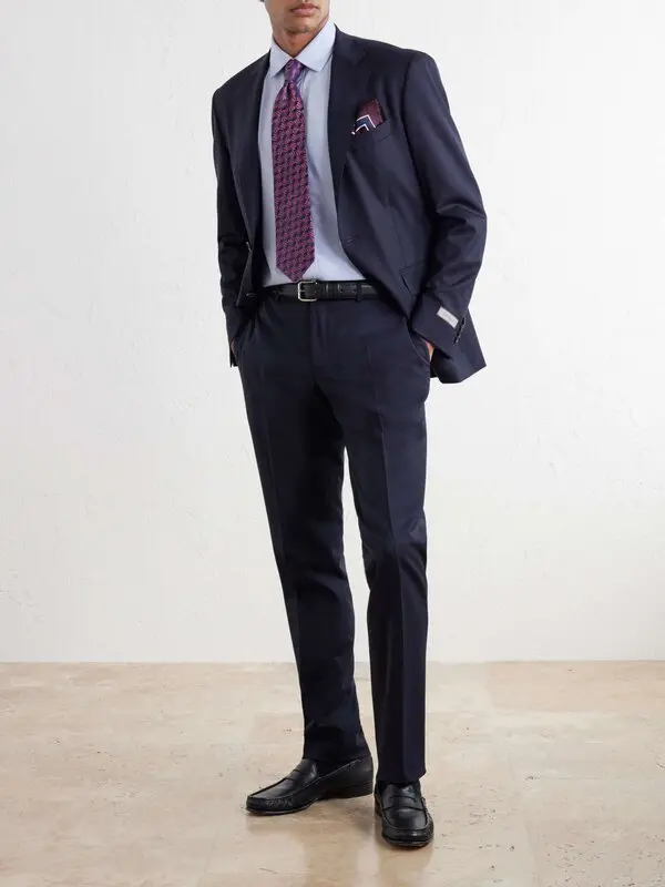 Canali Straight-leg Wool-blend Trousers