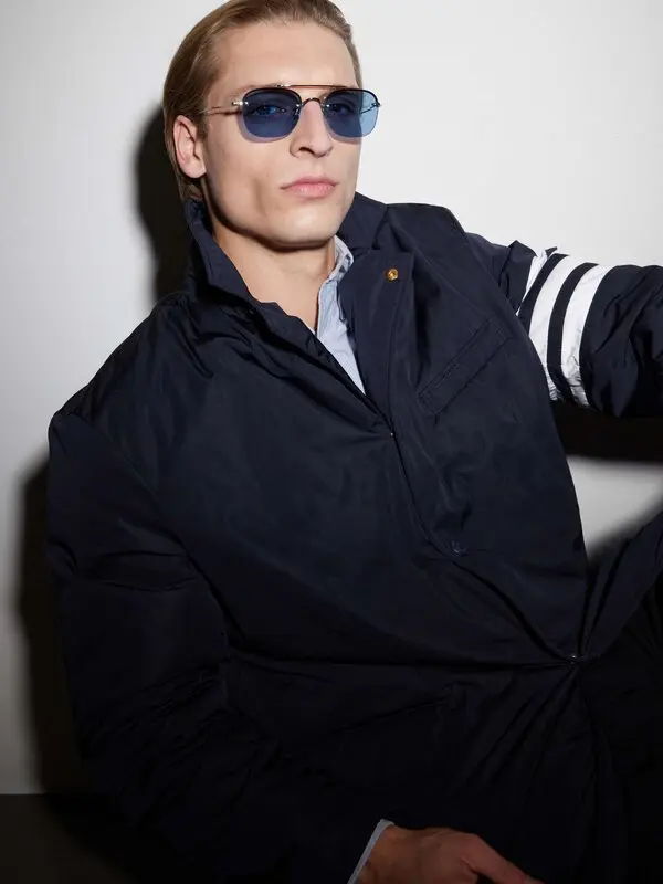 Thom Browne Aviator-style Titanium Sunglasses