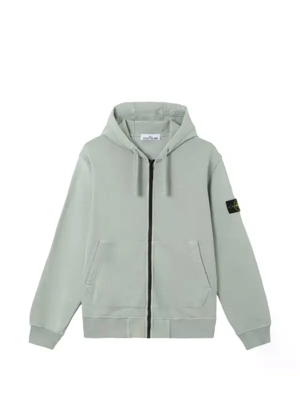 Stone Island Logo-patch Zip-up Hoodie