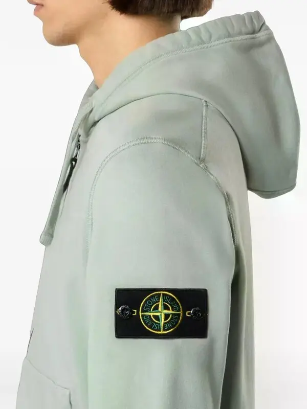 Stone Island Logo-patch Zip-up Hoodie
