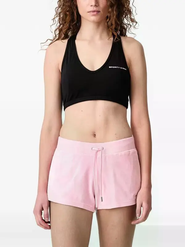 Sporty & Rich Federica Logo-print Sports Bra - Black