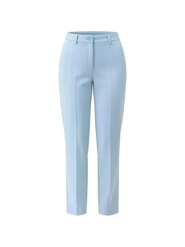 VICOLO Elasticated-waistband Pressed-crease Trousers